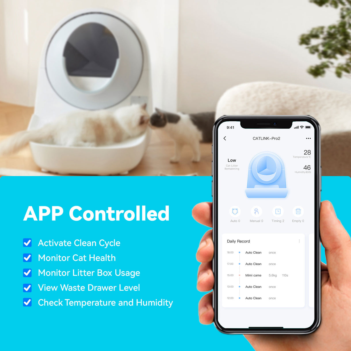 CATLINK Self Cleaning Litter Box - Scooper Luxury Pro-X Ramp Set