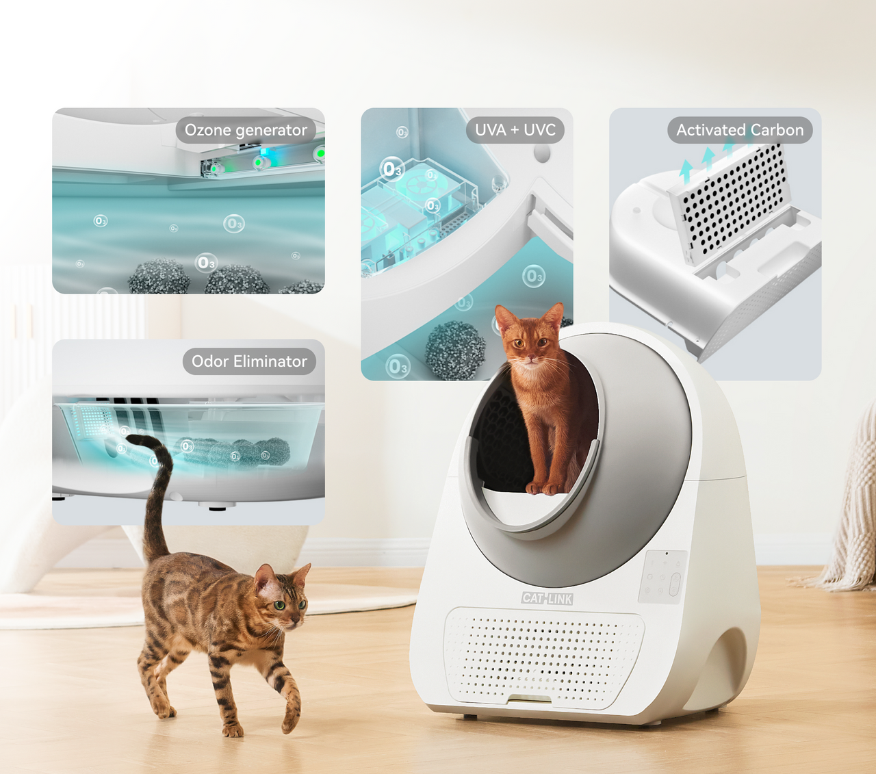 CATLINK AI 5GHz Camera Cat Litter Box - Scooper Pro Ultra Ramp Set